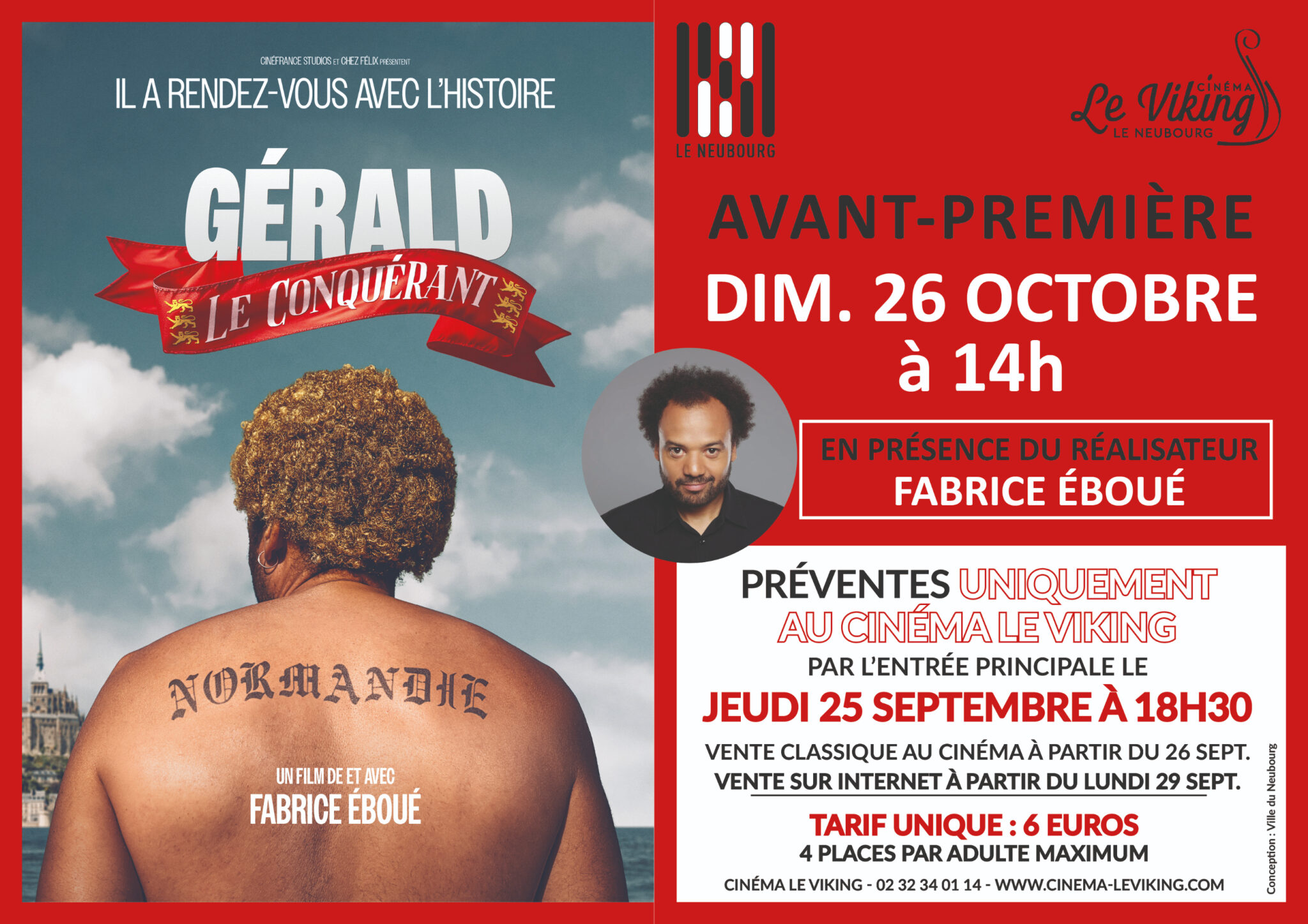 AVANT-PREMIERE « GERALD LE CONQUERANT » - Mairie Le Neubourg Mairie Le ...